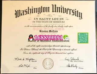 Washington University in St Louis degree offer diploma Transcript | PDF ...