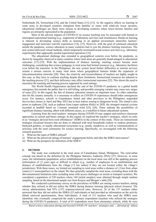 Rural science education during and beyond COVID-19: teachers ...