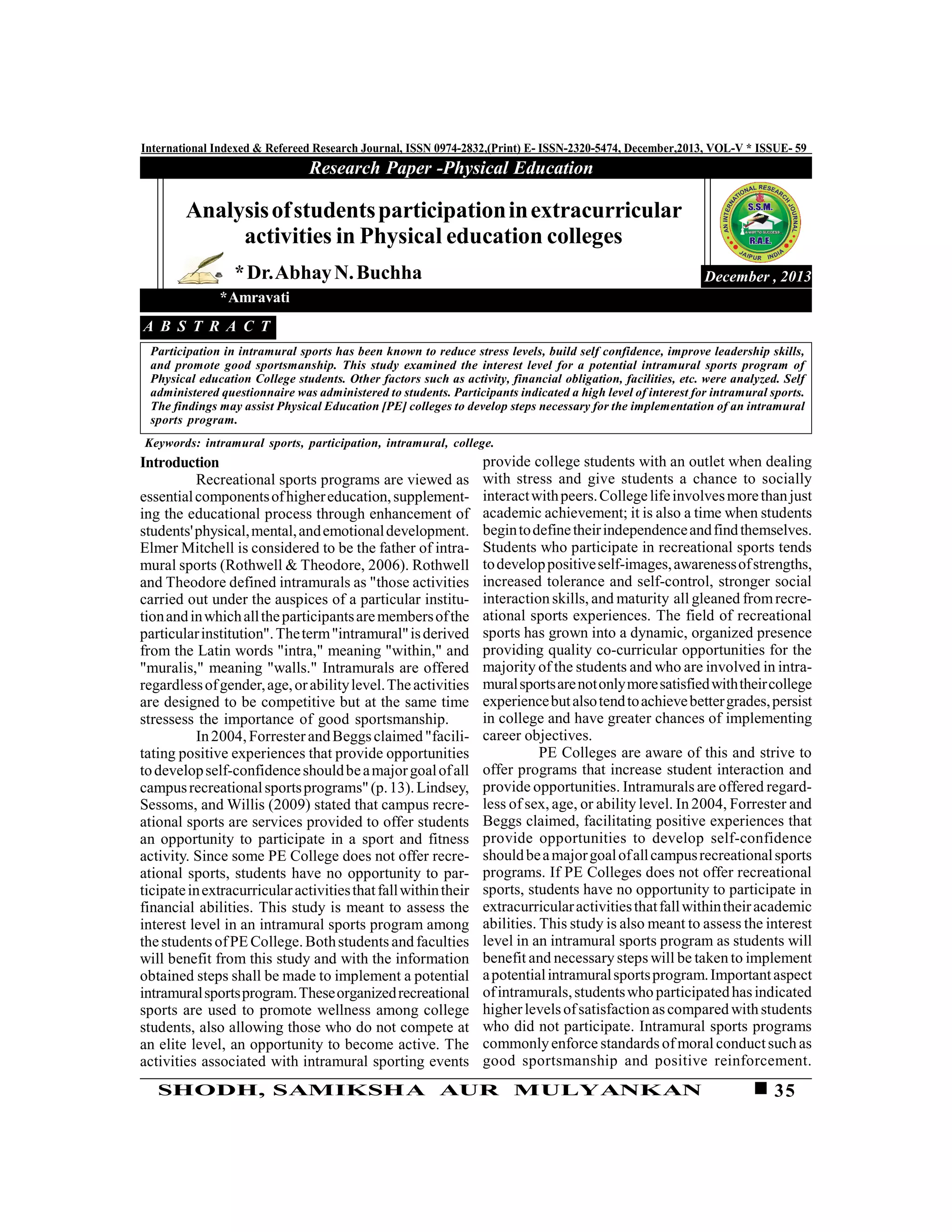 INTERNATIONAL INDEXED REFEREED RESEARCH PAPER | PDF