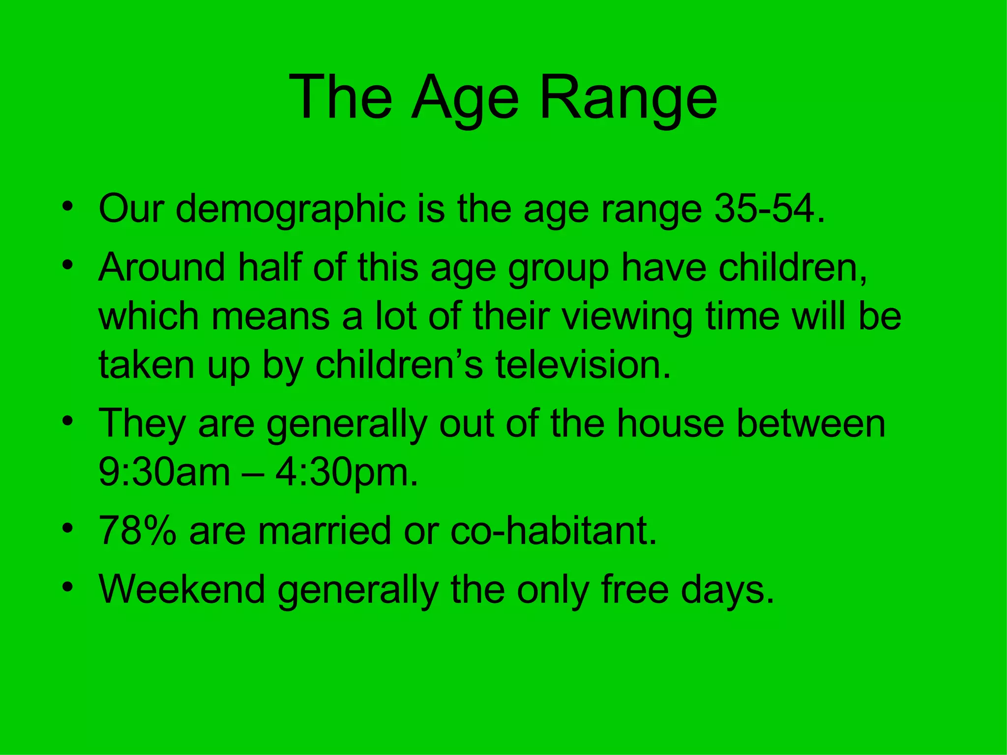 35 54 Age Demographic | PPT