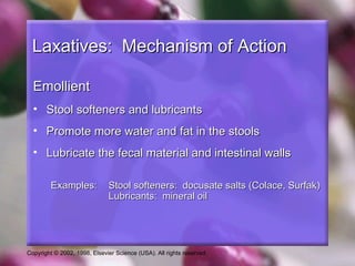 Anti diarrheals and laxatives | PPT