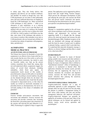 Complementary and alternative approaches to pain relief during labor | PDF