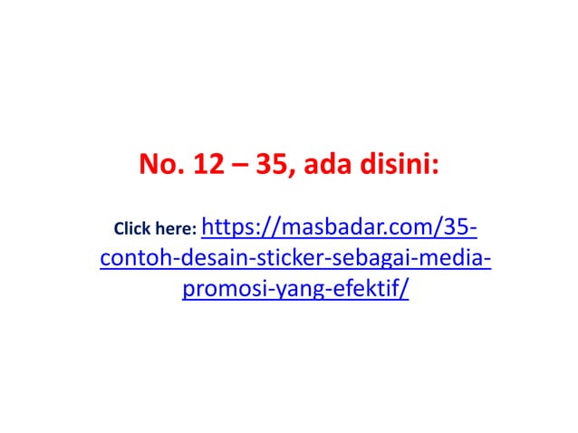 35 Contoh Desain Sticker Sebagai Media Promosi yang Efektif | PPT