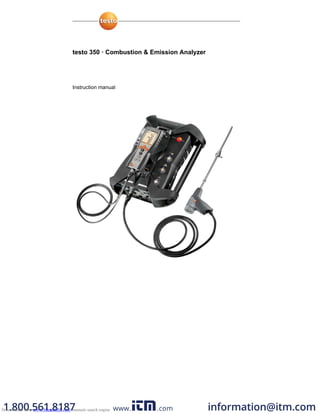 Hướng dẫn sử dụng Testo 350 | PDF
