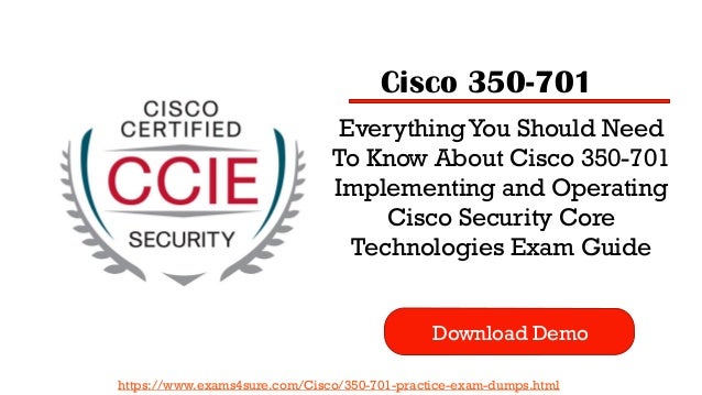 SCOR Exam Dumps | 350-701 Guidebook | PDF