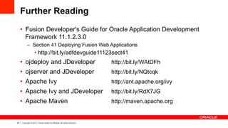 Oracle ADF Architecture TV - Deployment - Build Options | PPT