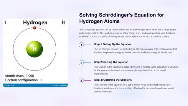 Schrödinger equation for si and ge in hydrogen atom | PPT