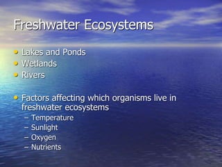 A Presentation on Aquatic Ecosystems: 35000721031.ppt
