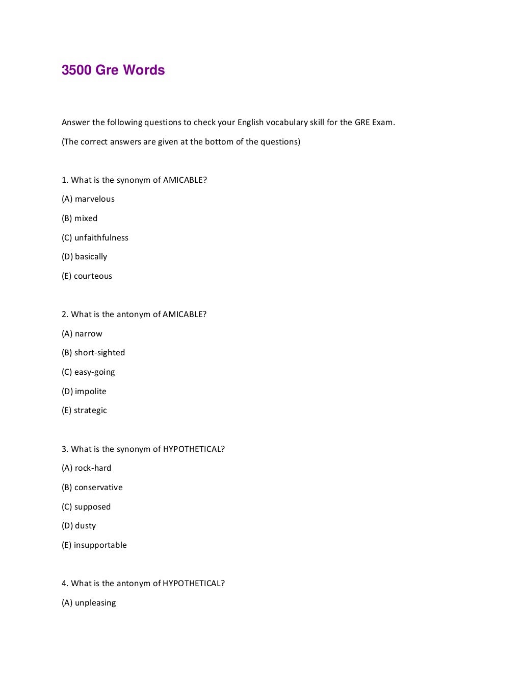 3500 Gre Words | PDF