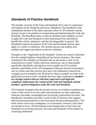 Standards of Practice Handbook CFA Institute 11 Edition Cfa Institute | PDF