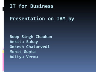 35048688 ibm-presentation-converted-final-ppt | PPT | Computing ...