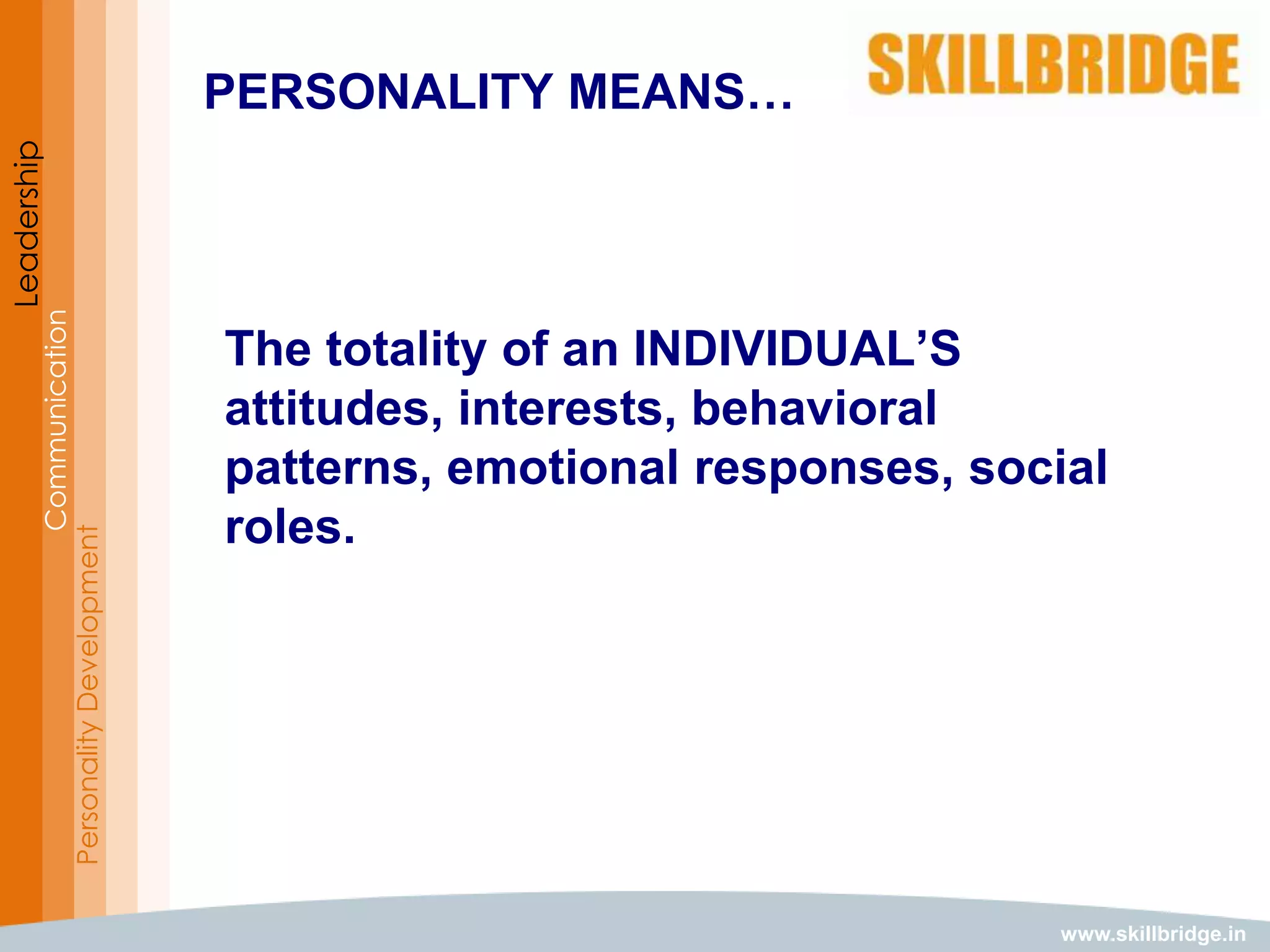 personality development | PPTX