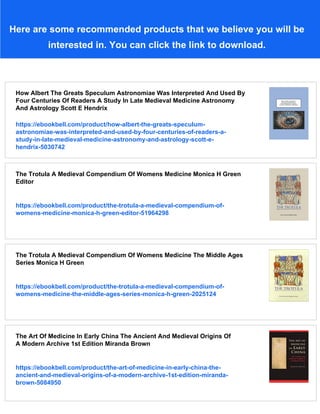 Medieval Medicine A Reader 2nd Revised Faith Wallis Ed | PDF