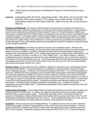 ScottN Early Mobilization Abstract (3) | PDF