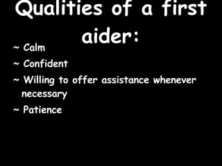 350787 Principles Of First Aid | PPT