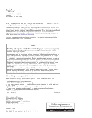 Fetal Cardiovascular Imaging A Disease Based Approach 1st Jack Rychik | PDF