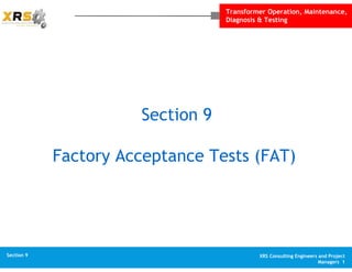 Power Transformers - Factory Acceptance Tests (FAT) | PDF
