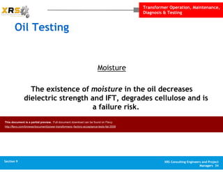 Power Transformers - Factory Acceptance Tests (FAT) | PDF