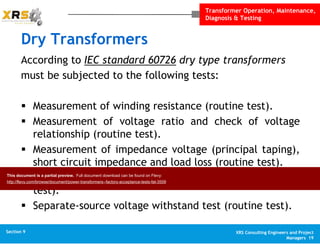 Power Transformers - Factory Acceptance Tests (FAT) | PDF
