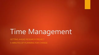 Time Management I | PPTX