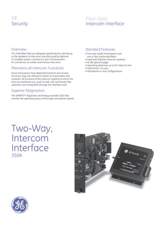 International Fiber Systems 350A1-R-R/1BAP Data Sheet | PDF