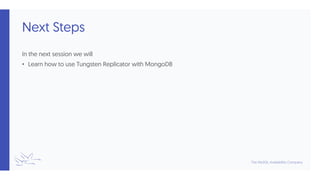 Training Slides: 351 - Tungsten Replicator for Data Warehouses | PPT