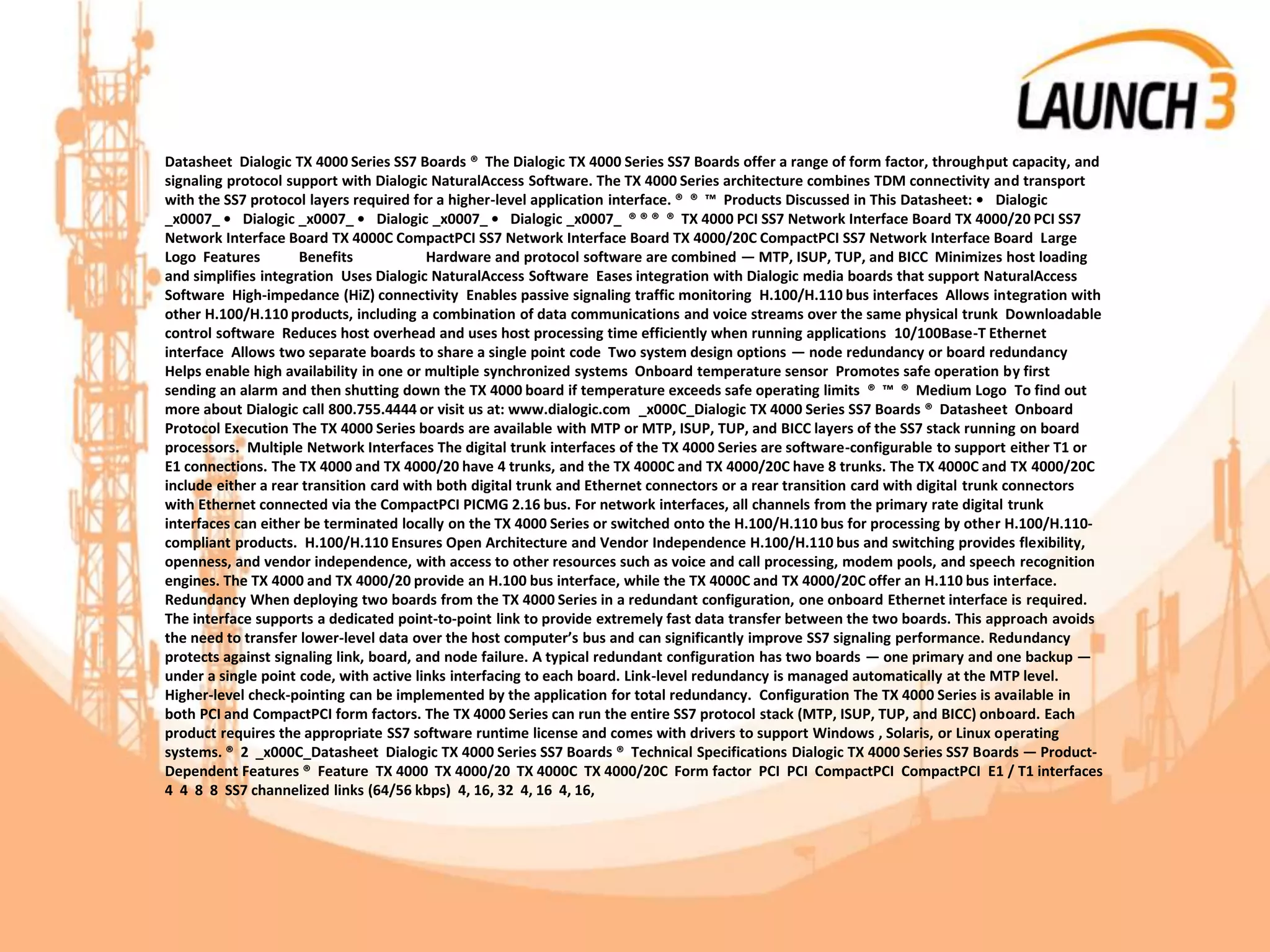 NMS TX4000 | PPTX | IT and Internet Support | Internet