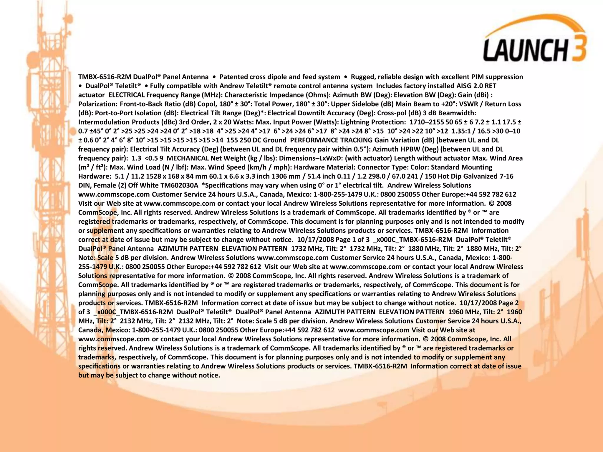 Andrew TMBX-6516-R2M | PPTX