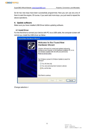 superOBD skp-900 key programmer user manual | PDF