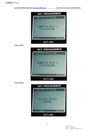 superOBD skp-900 key programmer user manual | PDF
