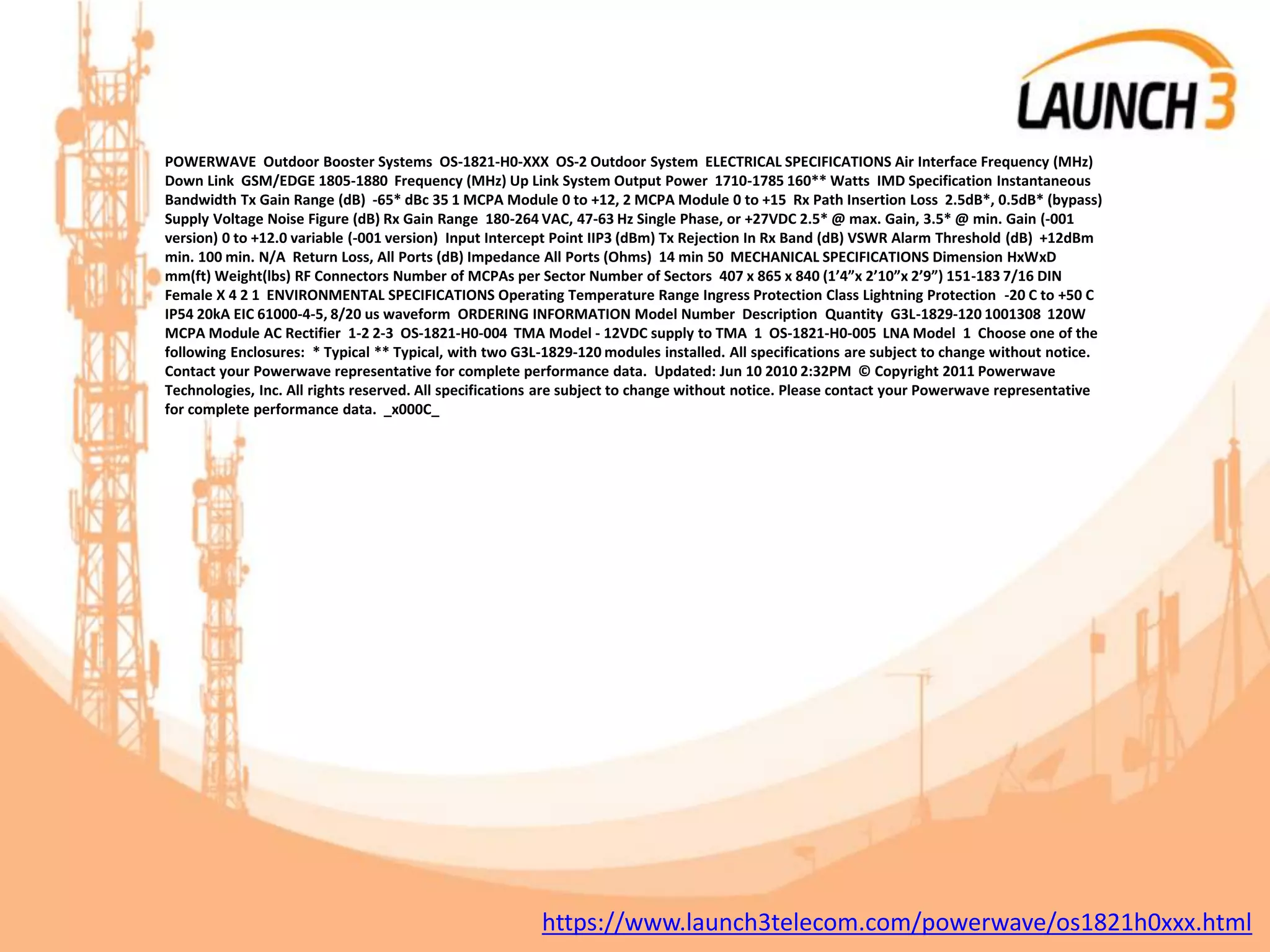 Powerwave OS-1821-H0-XXX | PPTX