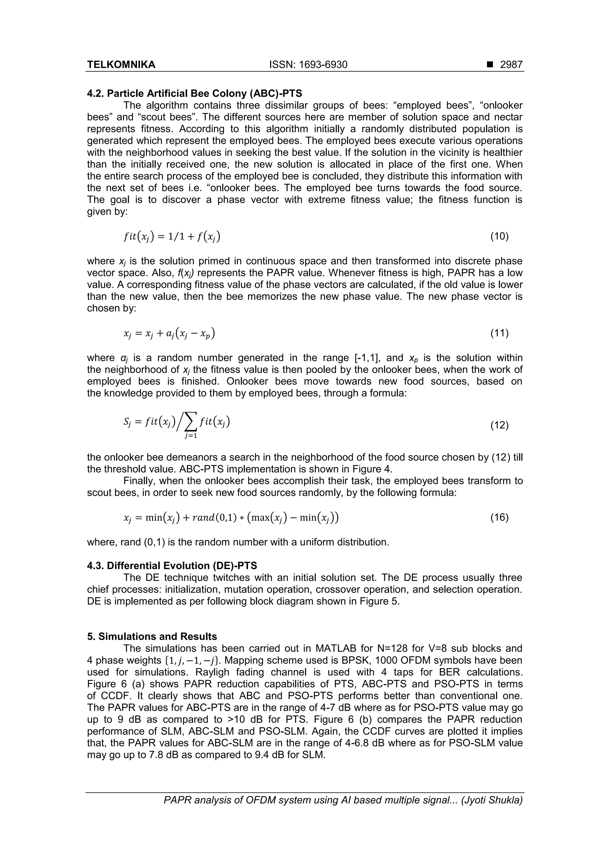 PAPR analysis of OFDM system using AI based multiple signal representation methods | PDF