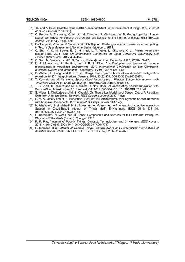 Towards Adaptive Sensor-cloud for Internet of Things | PDF | Internet of Things | Internet