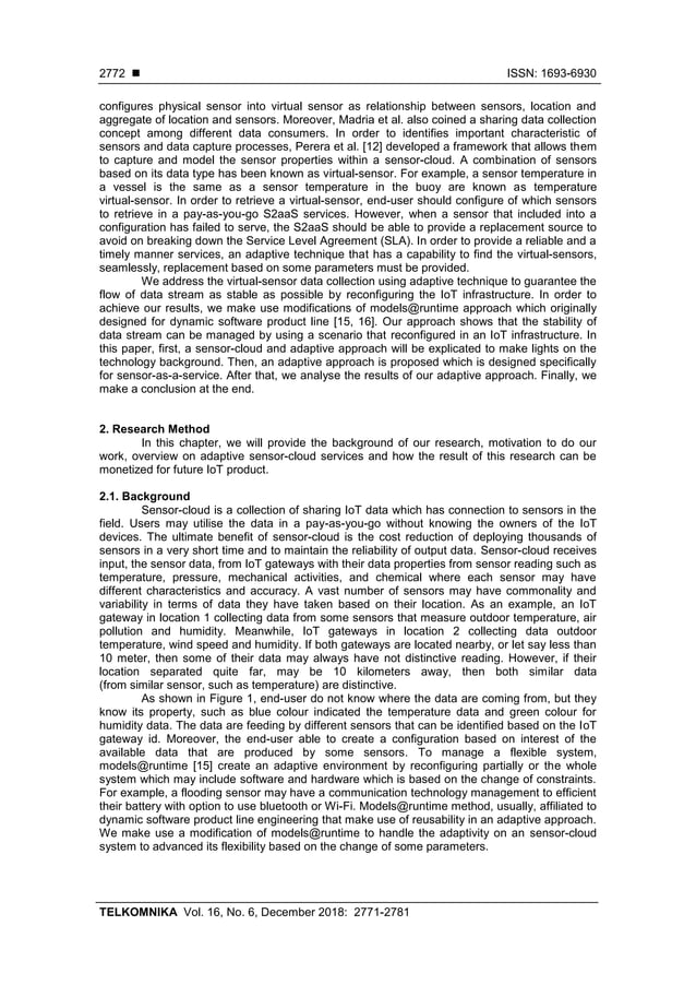 Towards Adaptive Sensor-cloud for Internet of Things | PDF | Internet of Things | Internet