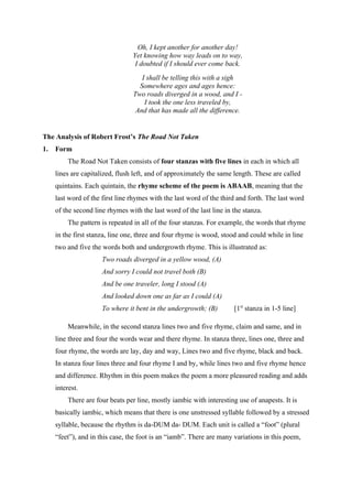 351237376-The-Road-Not-Taken-Analysis.docx | Free Download