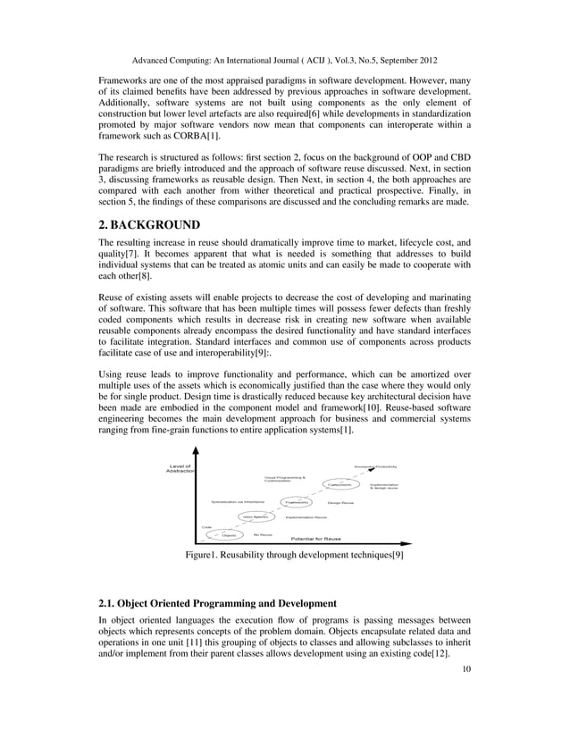 FRAMEWORKS BETWEEN COMPONENTS AND OBJECTS | PDF