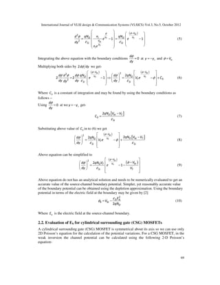 MODELING OF BUILT-IN POTENTIAL VARIATIONS OF CYLINDRICAL SURROUNDING GATE (CSG) MOSFETS | PDF