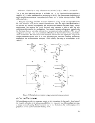 DESIGN AND IMPLEMENTATION OF ANALOG MULTIPLIER WITH IMPROVED LINEARITY ...
