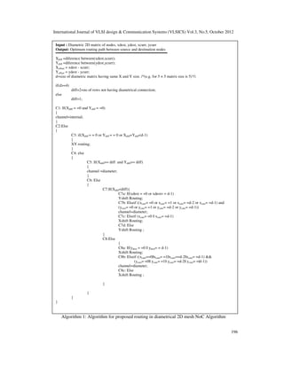 IMPROVED EXTENDED XY ON-CHIP ROUTING IN DIAMETRICAL 2D MESH NOC | PDF