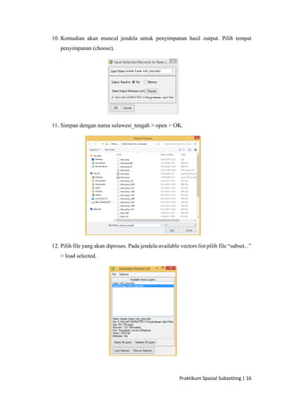 Praktikum Penginderaan Jauh Spatial Subsetting (ENVI 5.0) | PDF