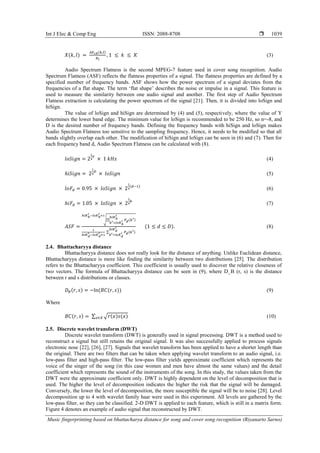 Music fingerprinting based on bhattacharya distance for song and cover song recognition | PDF ...