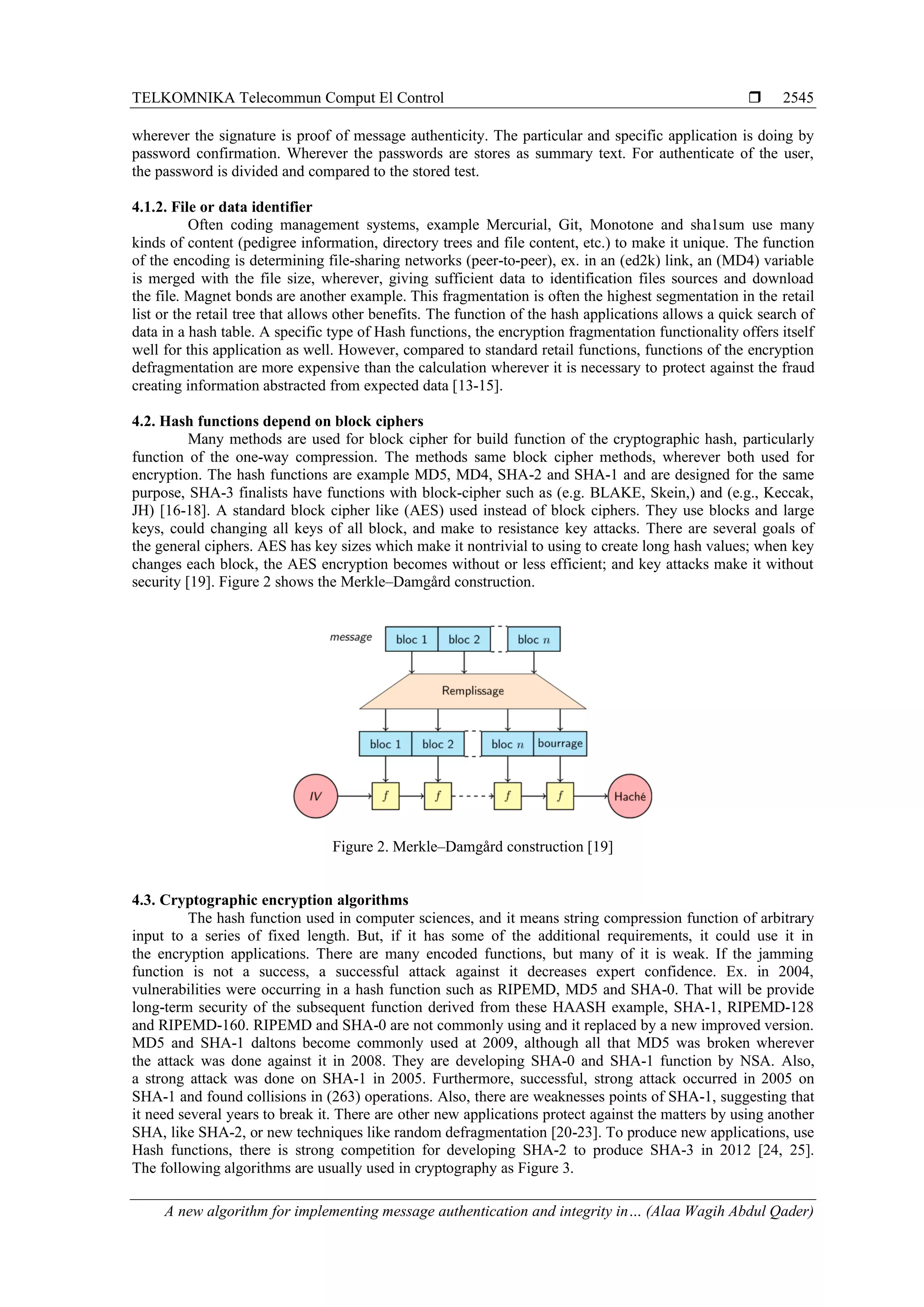 A new algorithm for implementing message authentication and integrity in software ...
