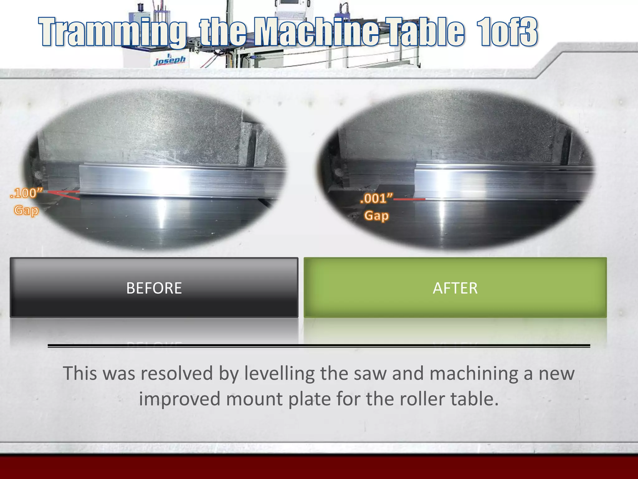 Joseph Machine CNC Saw Kaizen and Repair1 | PDF