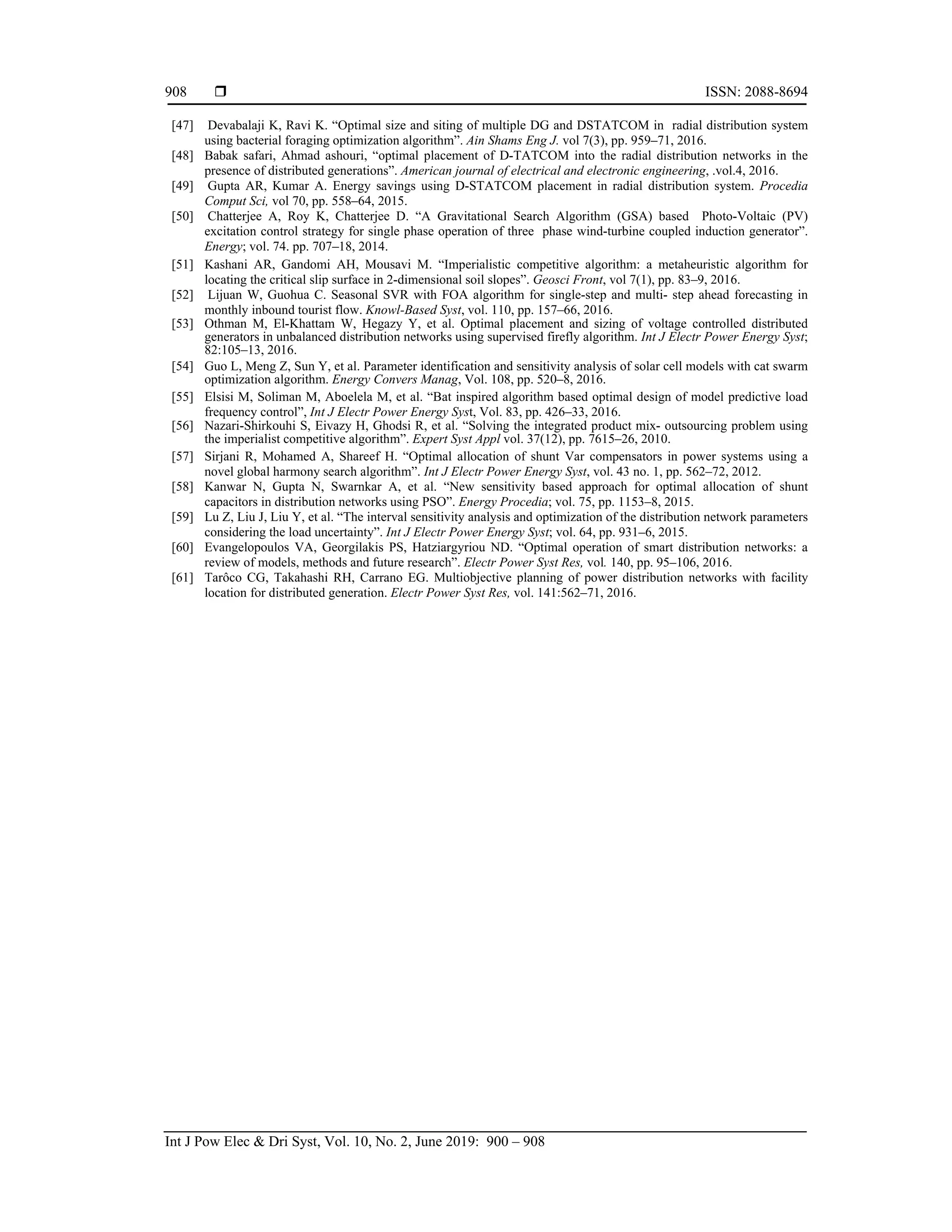 A review on optimal placement and sizing of custom power devices/FACTS devices in electrical ...