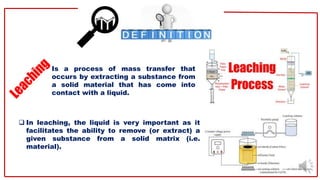 35162الثامنهLeaching_Lecture.ppt | Chemistry | Science