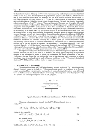 Mathematical Modeling of Photovoltaic Thermal-Thermoelectric (PVT-TE) Air Collector | PDF