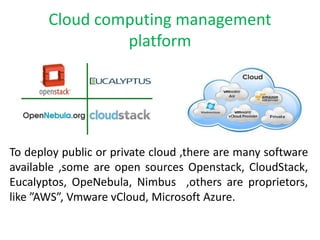 Study and implementation a cloud solution based on | PPT