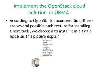 Study and implementation a cloud solution based on | PPT
