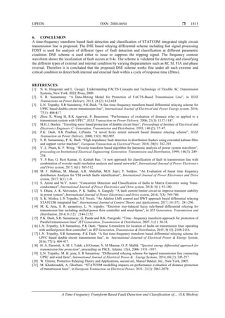 A Time-Frequency Transform Based Fault Detectionand Classificationof STATCOM Integrated Single ...