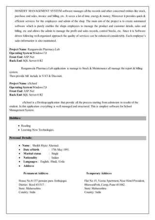 Riyaz_resume | PDF